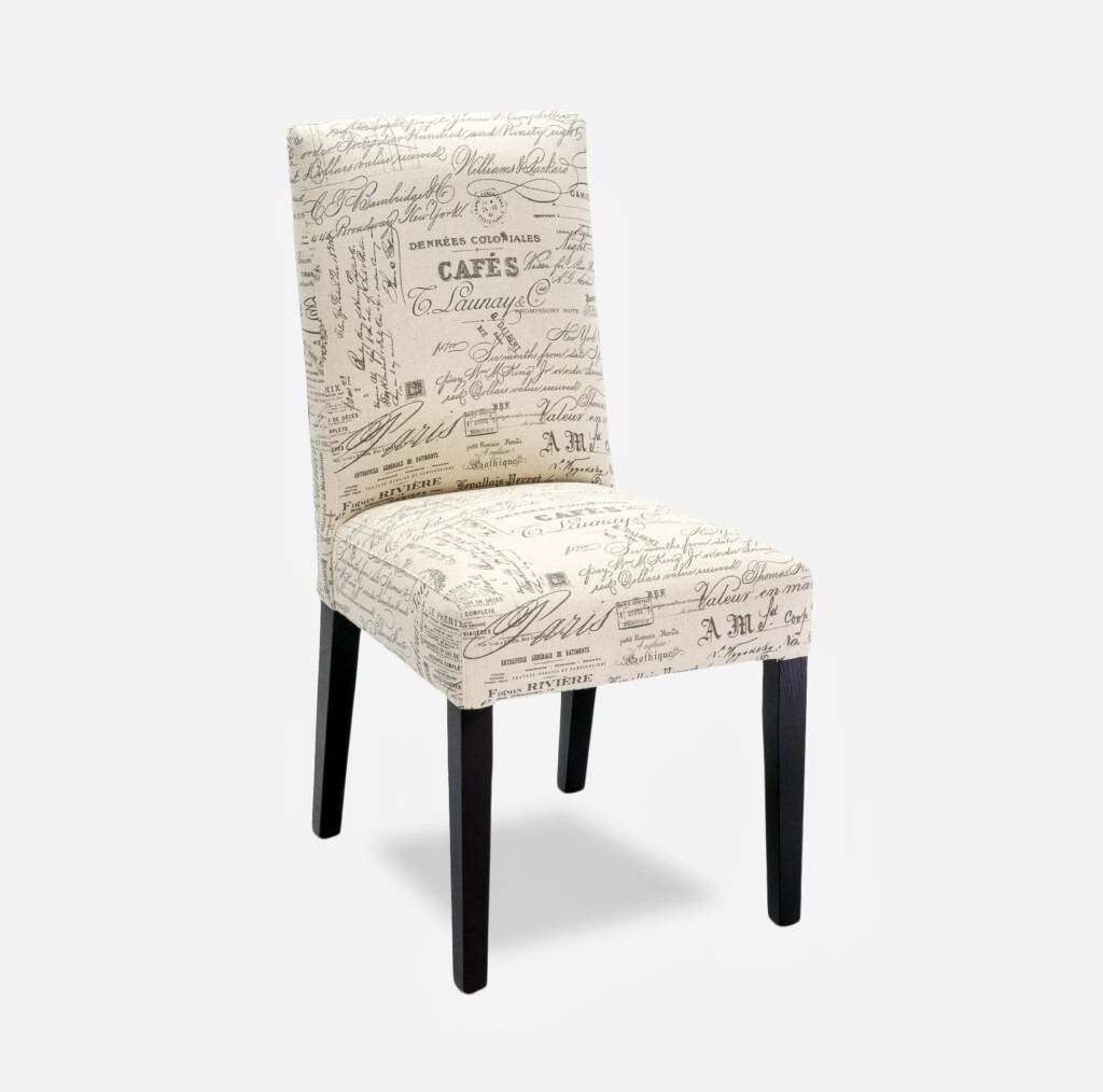 Charleston Dining Chair Straight Back- Upholstered in Profile Article Ink
